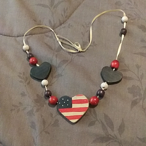 Jewelry | Wooden Flag Necklace | Poshmark